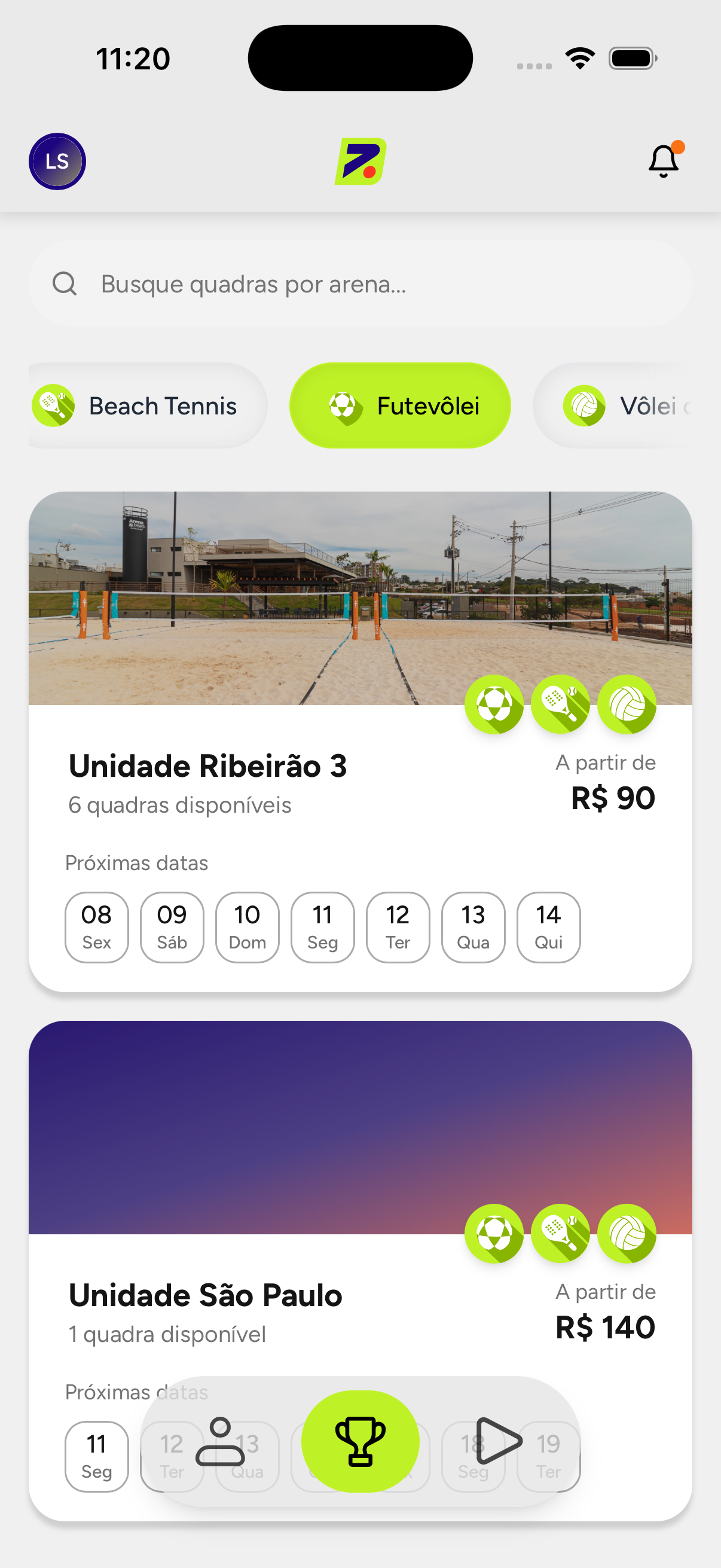 Medalz — Torneios esportivos e reserva de quadra no Brasil